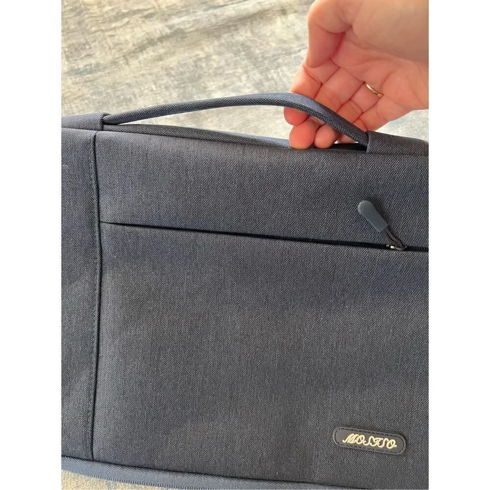 Bags | Mosiso Blue Laptop Ipad Zipperedsleeve Bag With Carryhandle ...